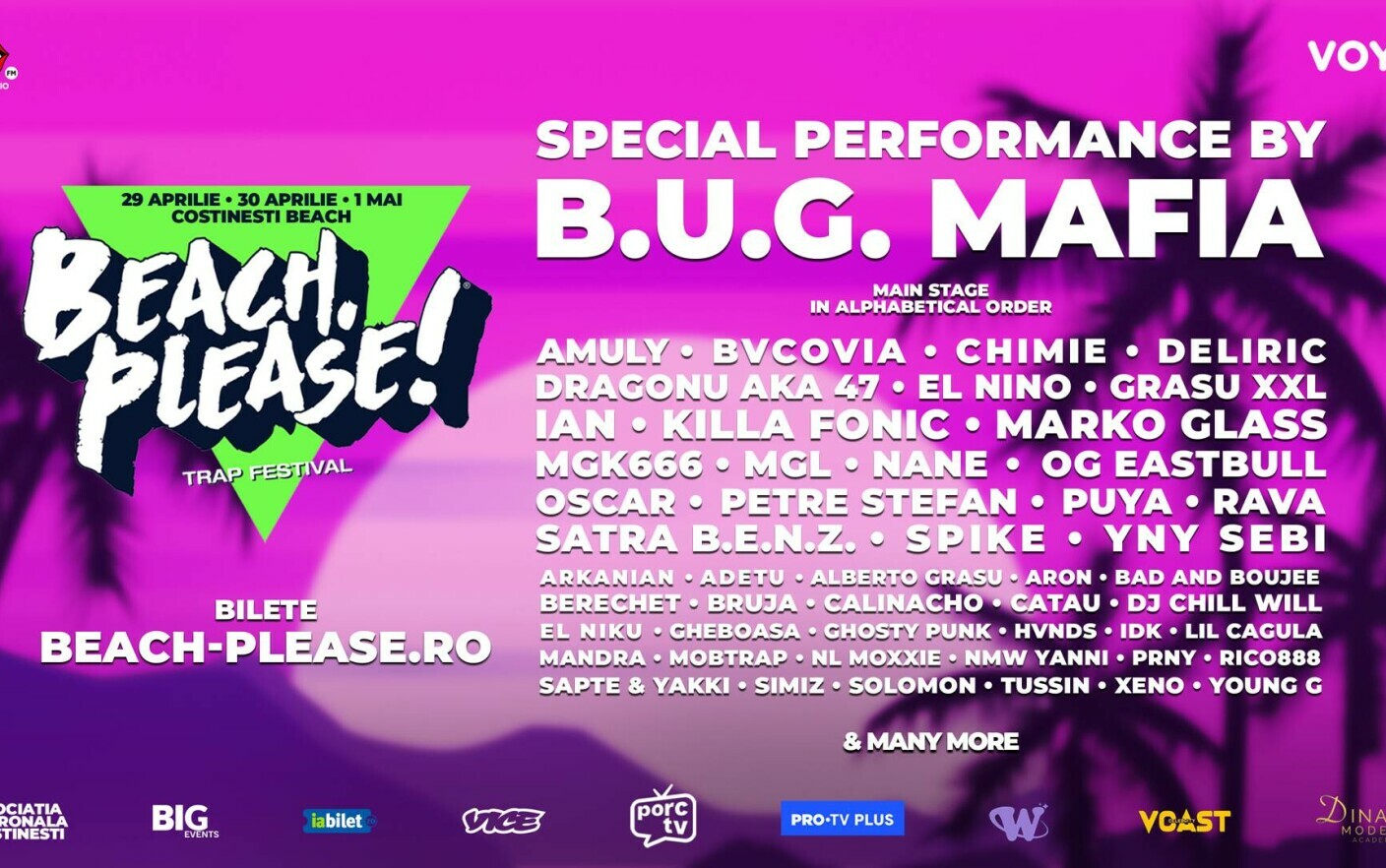 Festivalul Beach, please!, live pe VOYO. BUG Mafia: „Îi așteptăm acolo ... Festivalul Beach, please!, live pe VOYO. BUG Mafia: „Îi așteptăm acolo ...