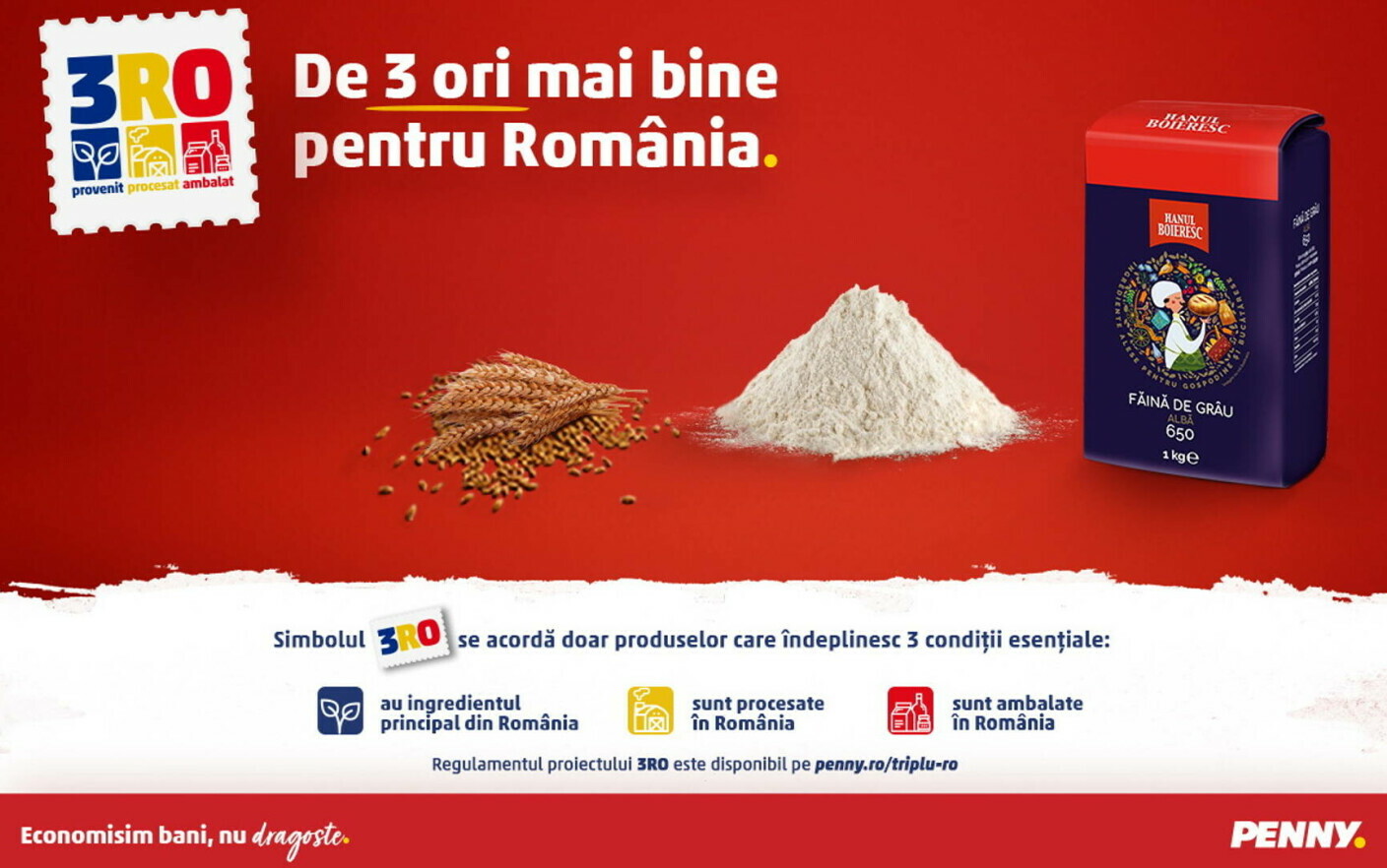 (P) Peste 800 de produse 3RO, disponibile în magazinele PENNY, sunt semnalizate la raft cu ...