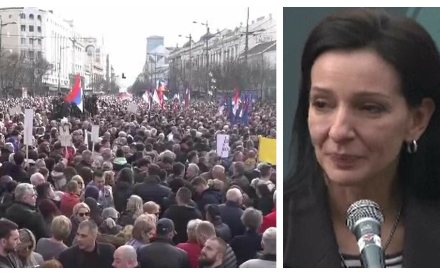 Miting uriaș la Belgrad. Liderul opoziției, care este de origine română ...