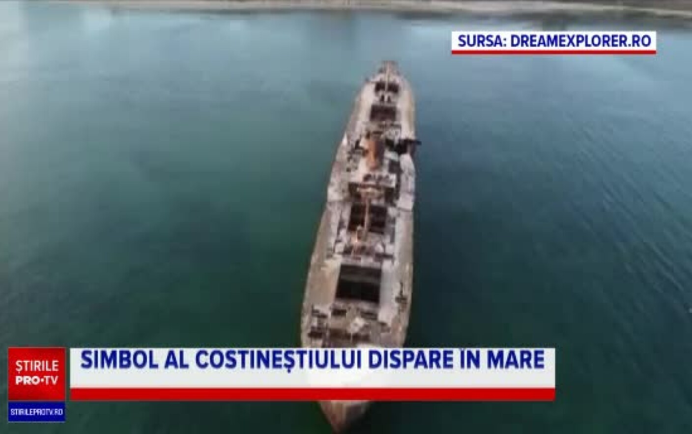 Video - Epava din Costinești se dezmembrează pe zi ce trece. Cum arată ...