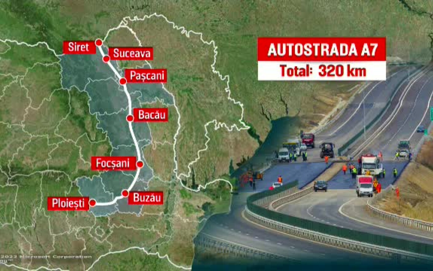 A7, viitoarea Autostradă a Moldovei, prinde contur. Șoseaua de 320 de ...