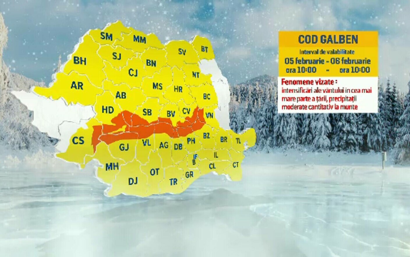 Cod portocaliu sau galben de vânt. Rafalele au făcut ravagii în mai multe zone ale țării ...