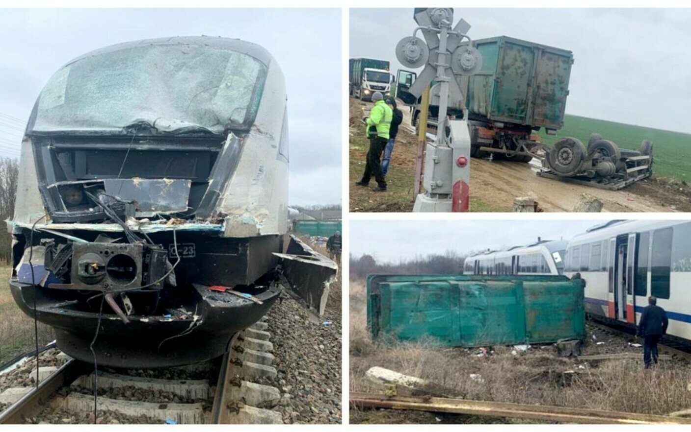 Un tren InterRegio s-a ciocnit cu un camion care transporta deșeuri ...