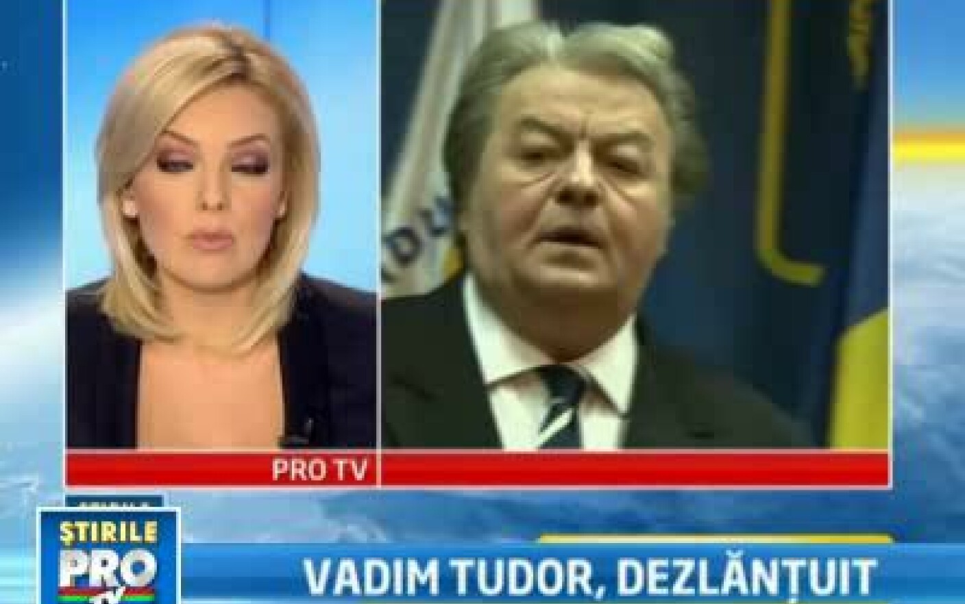 Video - Vadim Tudor, dezlantuit catre executor: Catea turbata!