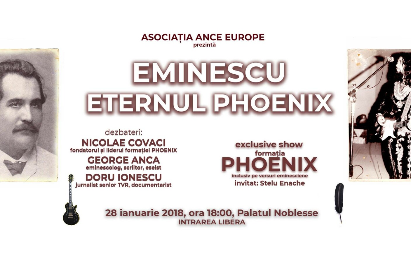 ”Eminescu, Eternul Phoenix”. Dezbatere publică, urmată de un concert ...