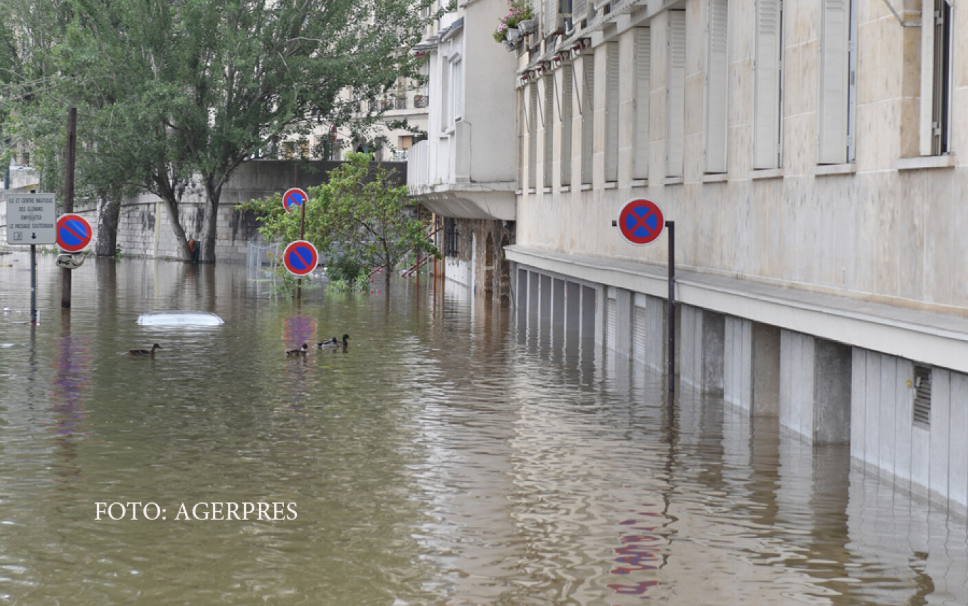 Inundatii catastrofale in Franta. Nivelul apei, masurat cu ajutorul ...