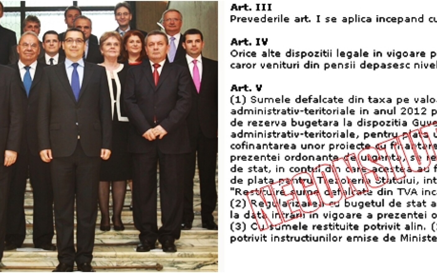 Curtea Constitutionala a decis ca Guvernul Ponta a cerut ilegal banii ...