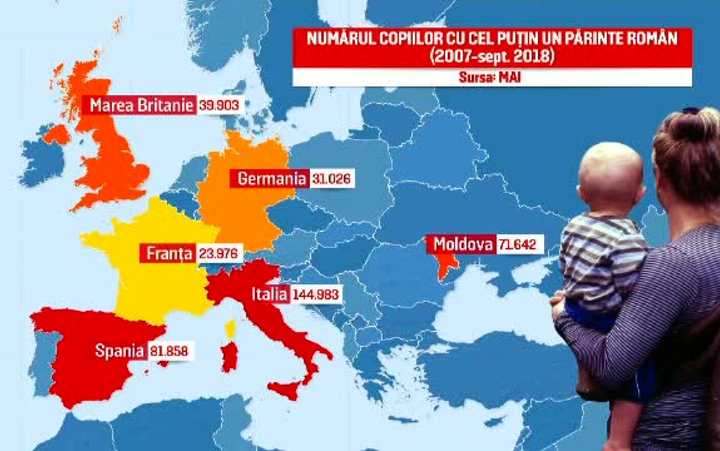 Românii au făcut copii în toată lumea în ultimii 10 ani, în timp ce ...