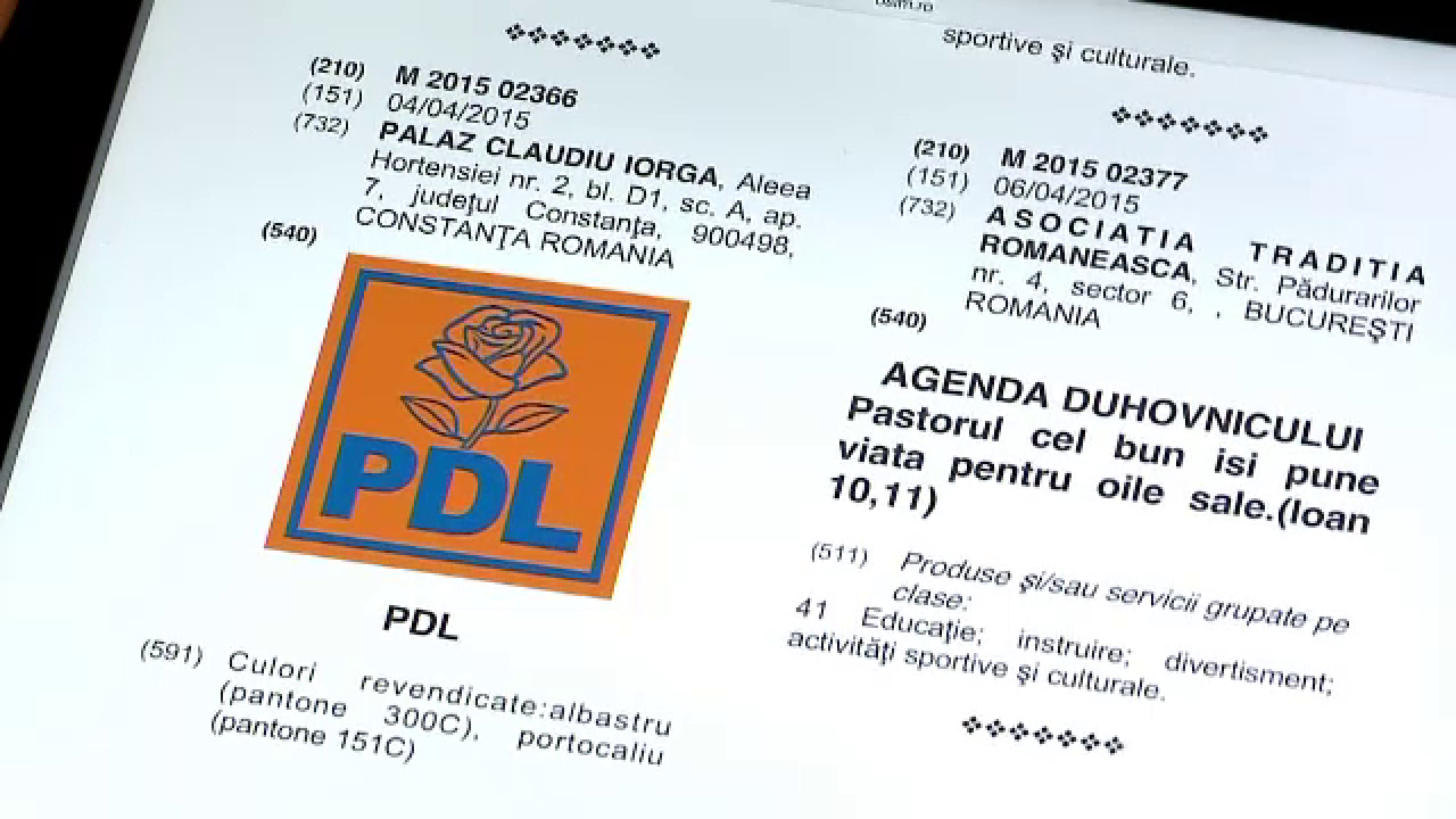 "Partidul Democrat Liberal", marca inregistrata la OSIM de membrii PMP ...