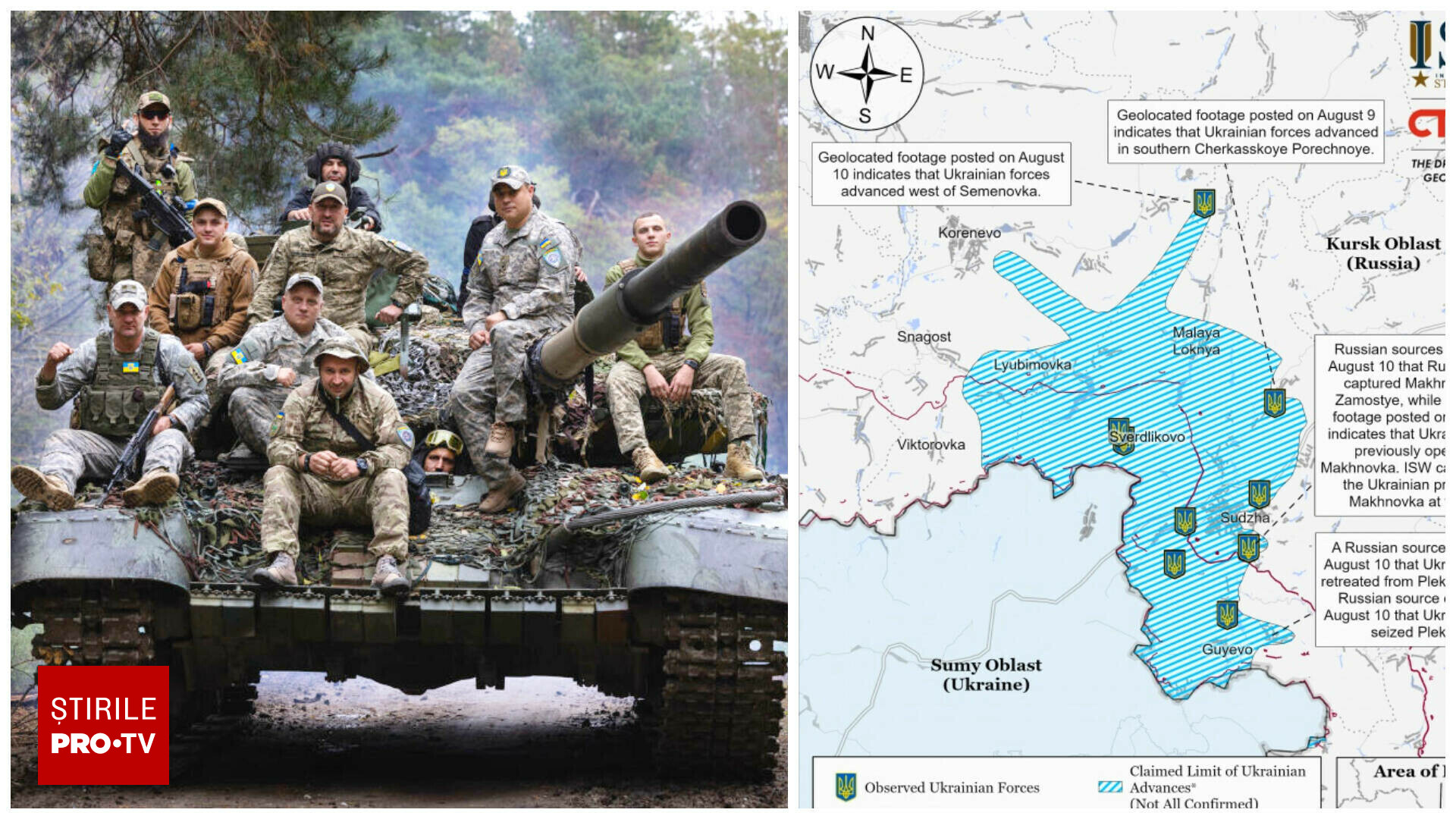 Cum arată bucata din teritoriul Rusiei capturată de ucraineni. Harta ...