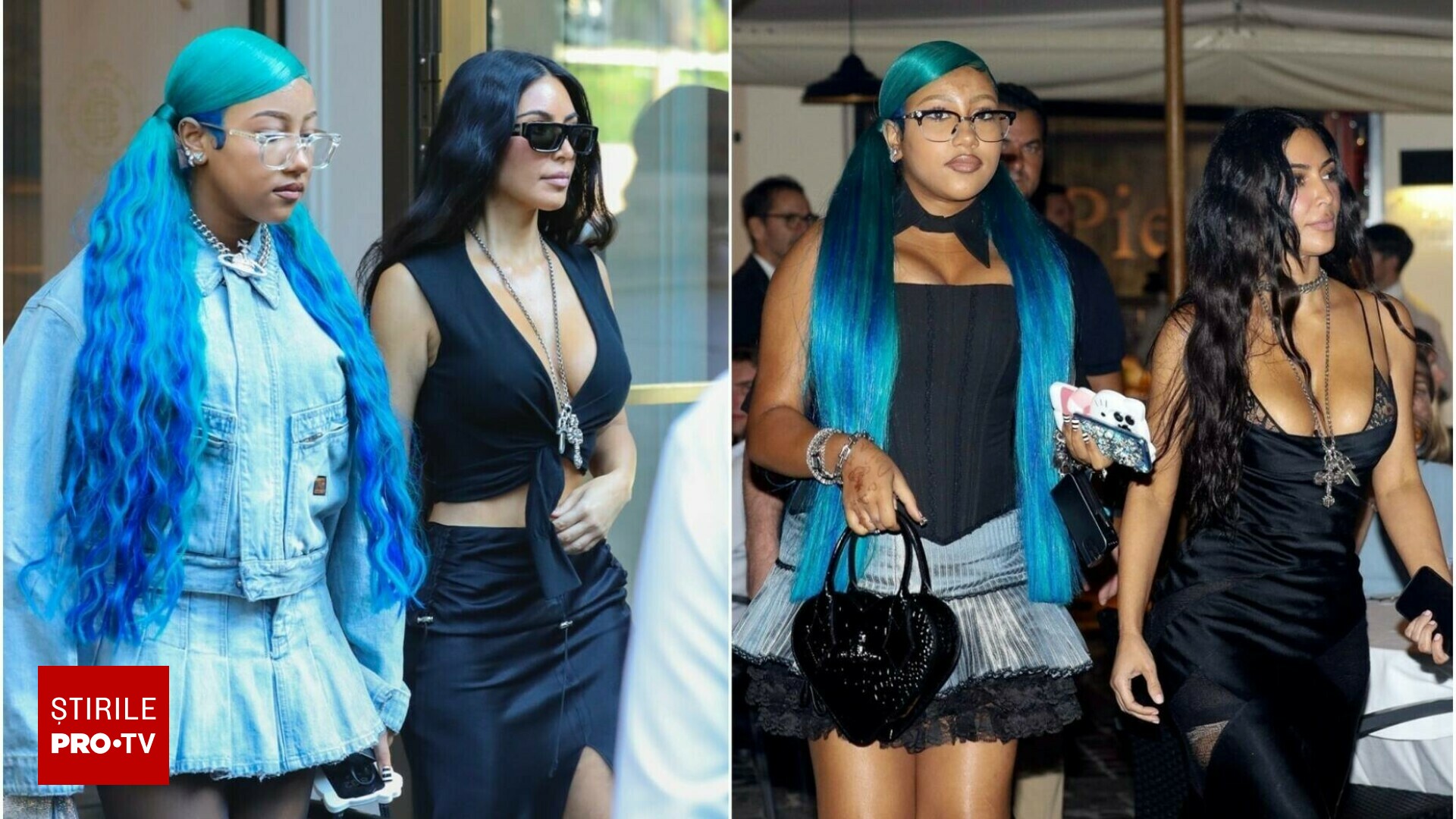 Kim Kardashian și fiica ei North West au atras toate privirile la Roma. Ținuta excentrică a ...