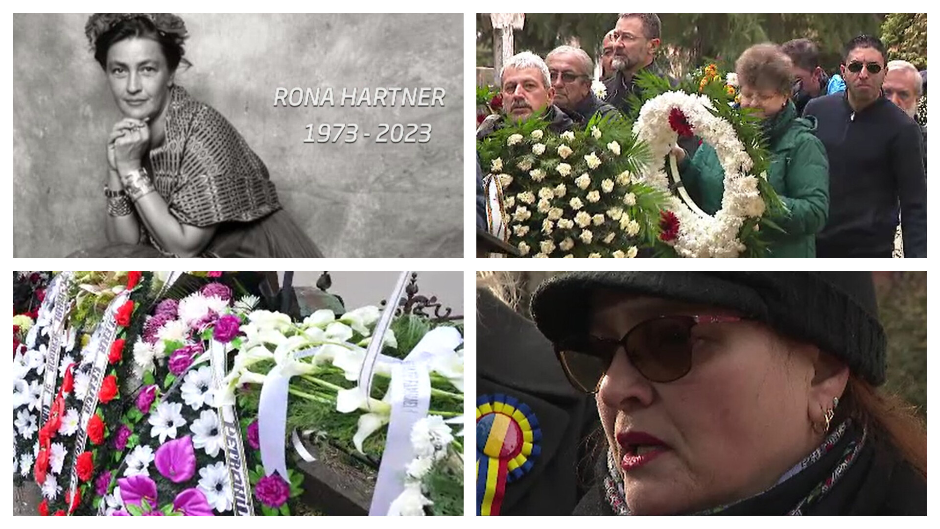 Lacrimi și durere la înmormântarea Ronei Hartner. Mesaj sfâșietor transmis de sora artistei ...