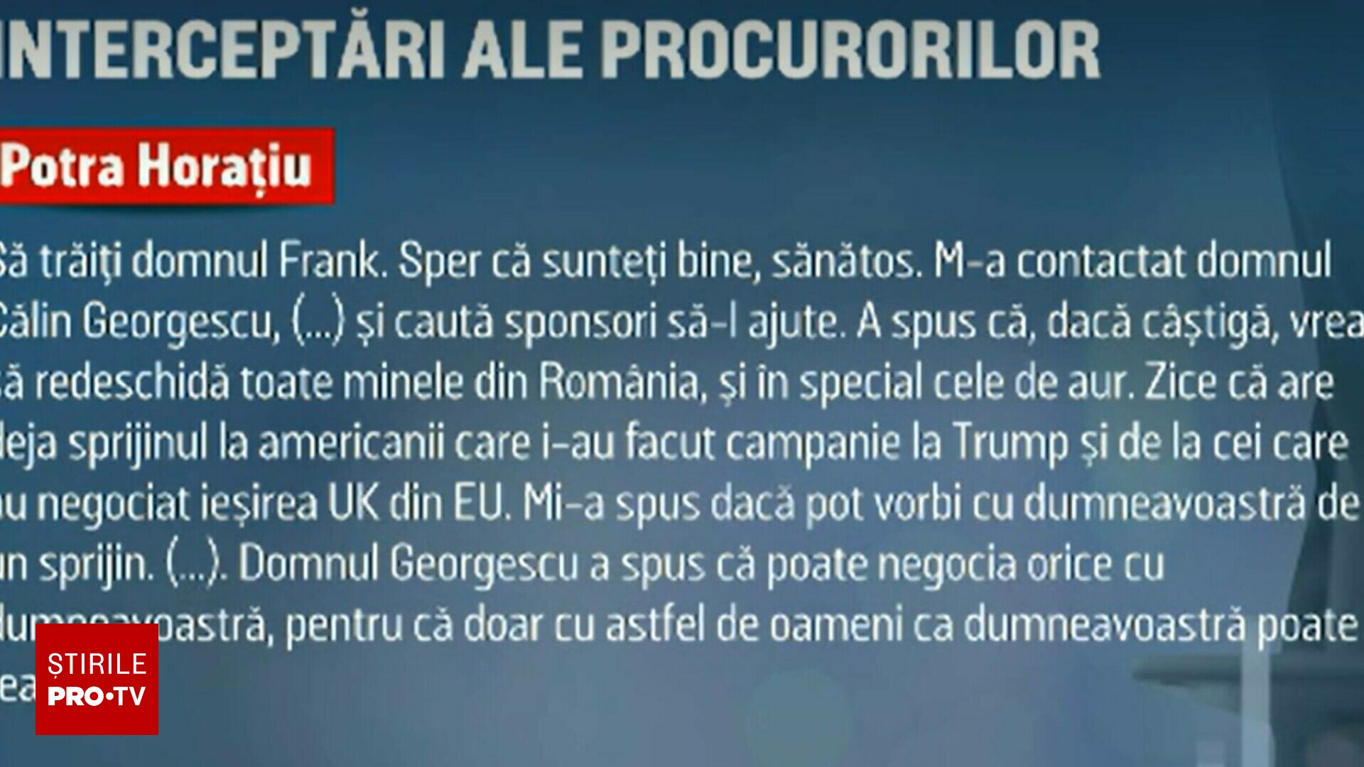 Potra, trimis de Georgescu să adune bani de campanie, către Frank Timiș ...
