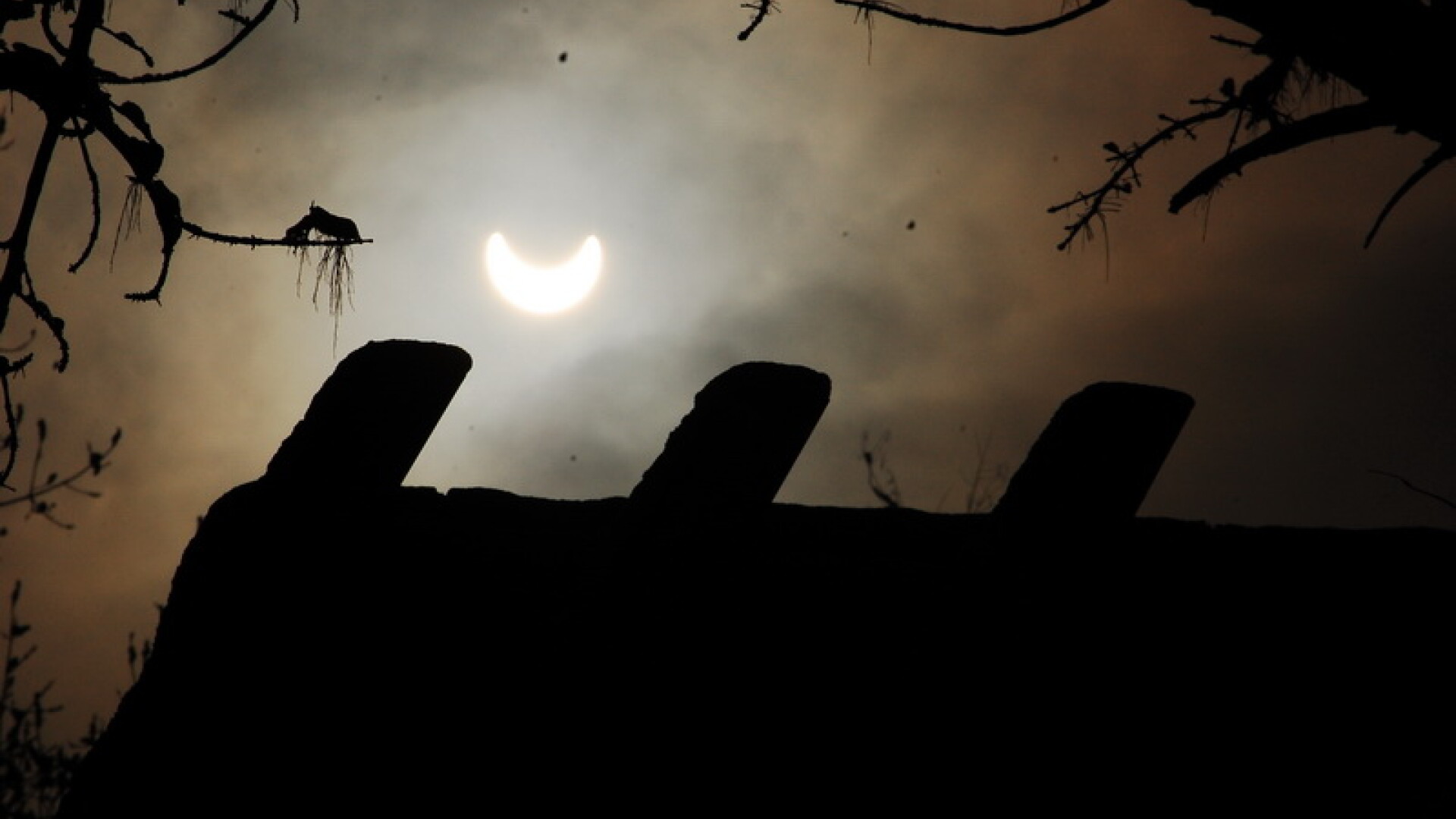 Prima eclipsa partiala de soare din 2011 a durat trei ore. VIDEO si ...