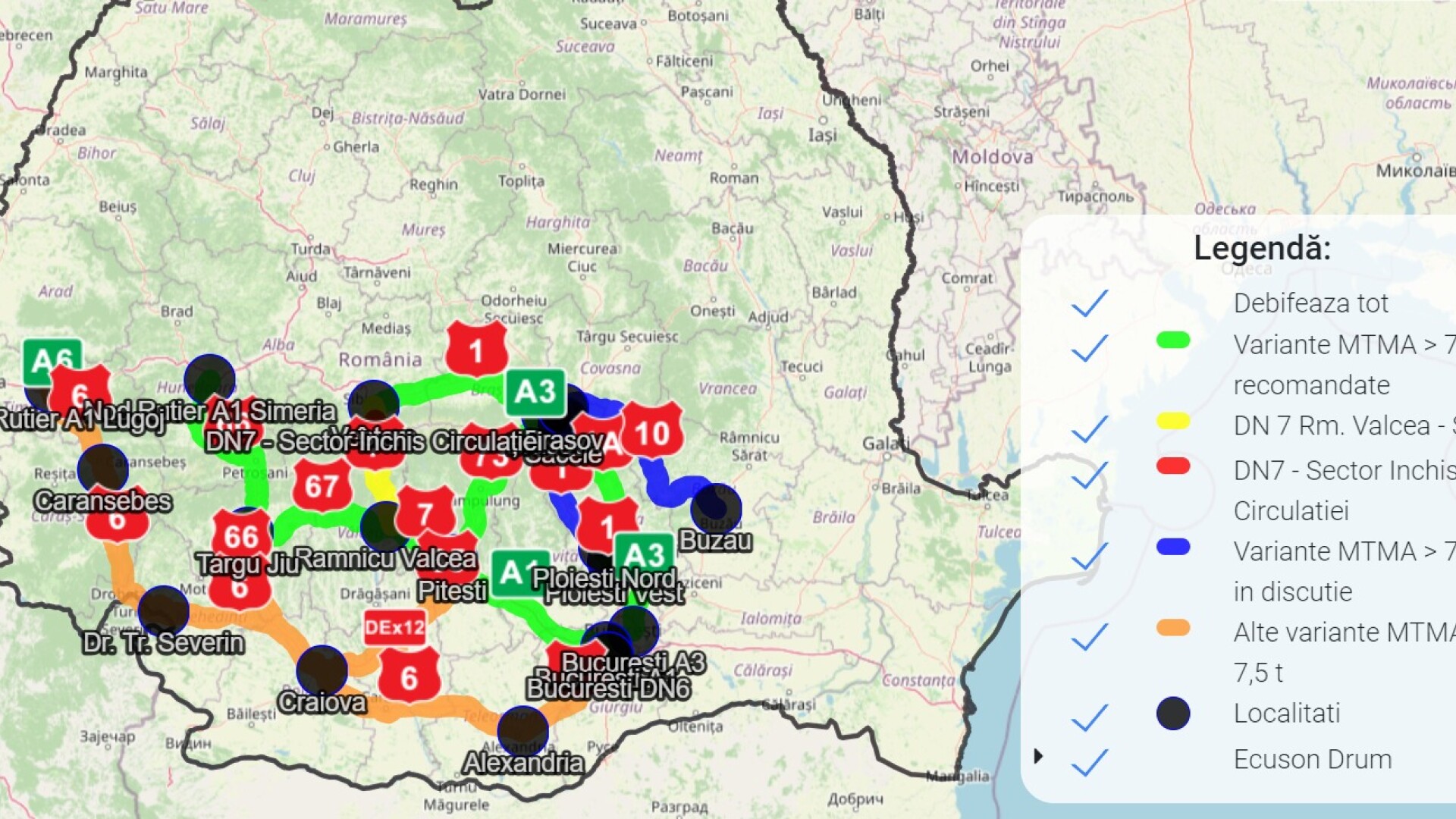 Valea Oltului, rute ocolitoare recomandate oficial de către CNAIR ...