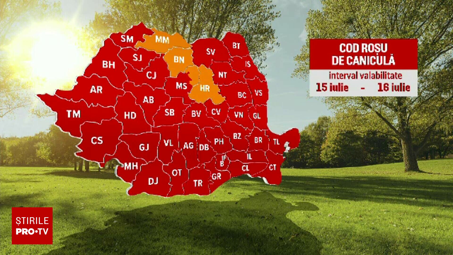 Aproape toată țara este sub cod roșu de caniculă. Când începe să se ...