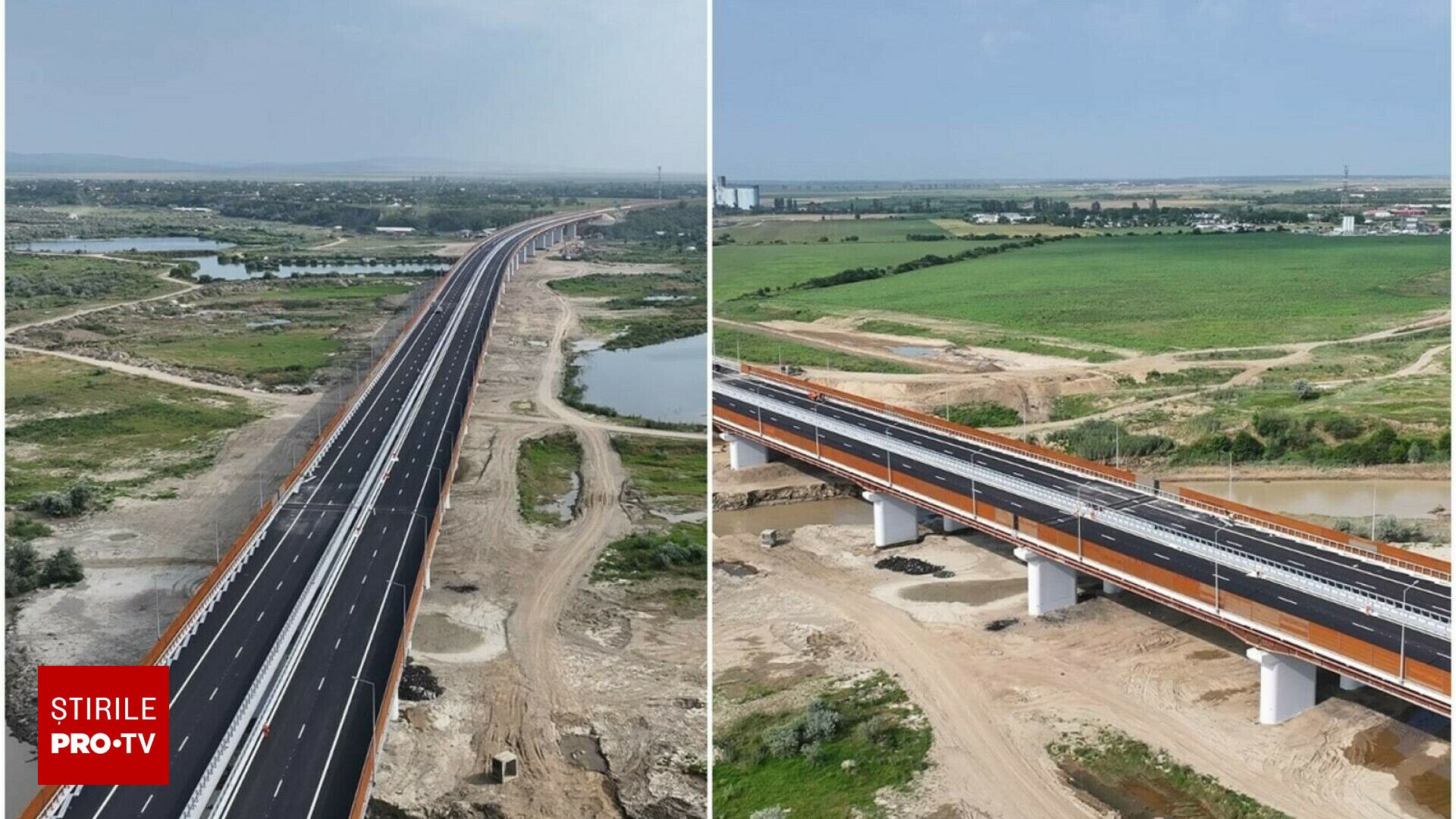 Al doilea cel mai lung pod rutier din România, deschis circulației. Are peste 1,3 km lungime ...