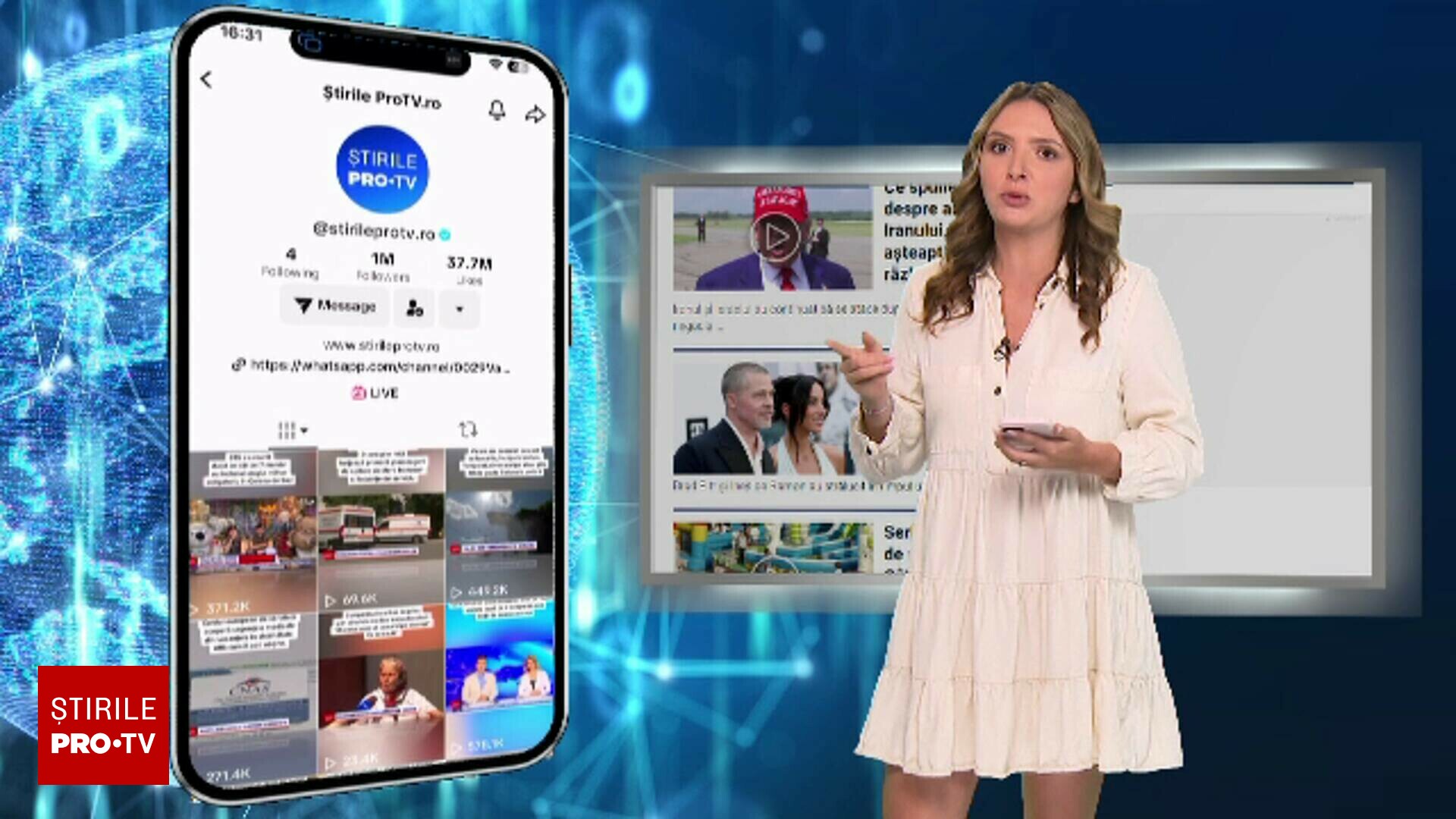 Știrile ProTV, un milion de urmăritori pe TikTok. Cele mai importante subiecte ajung zilnic la ...
