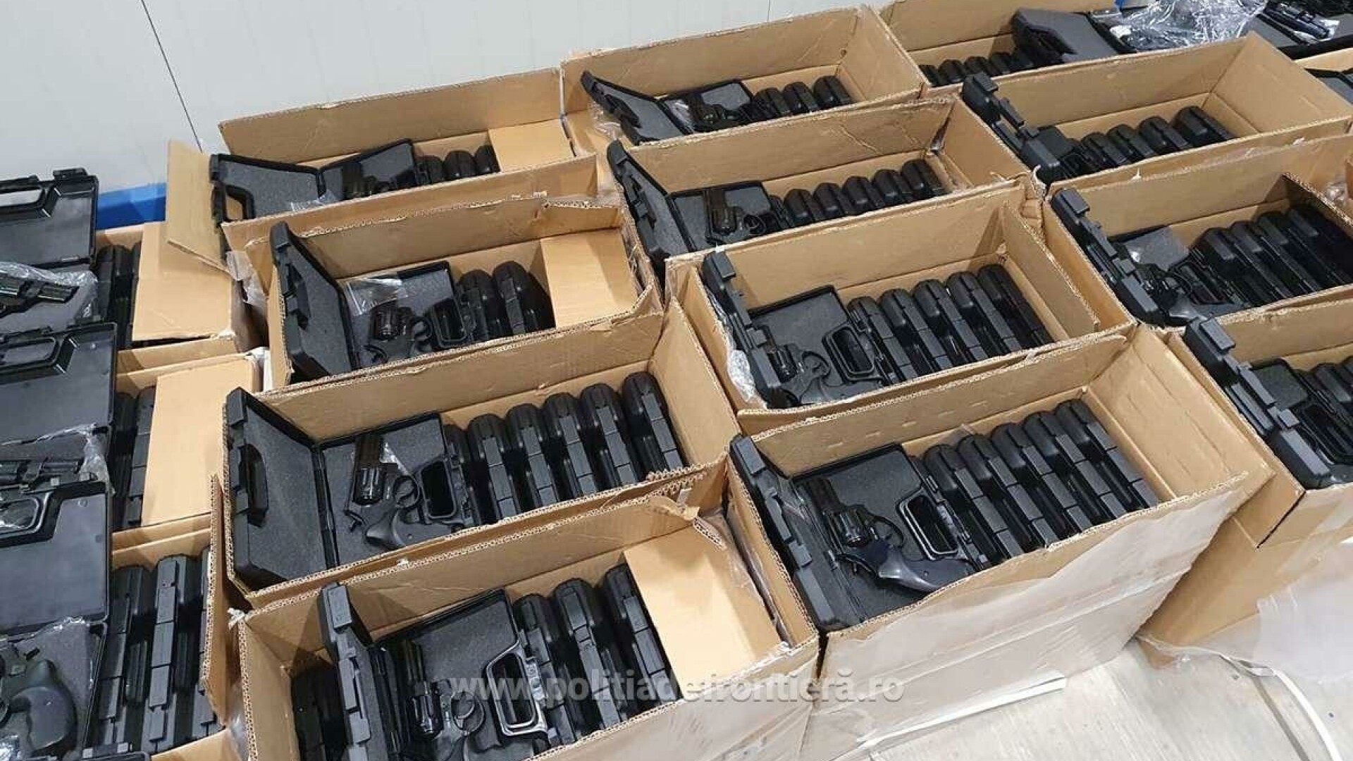 Captura-record la PTF Isaccea. 2.850 de pistoale cu glonţ, găsite într ...