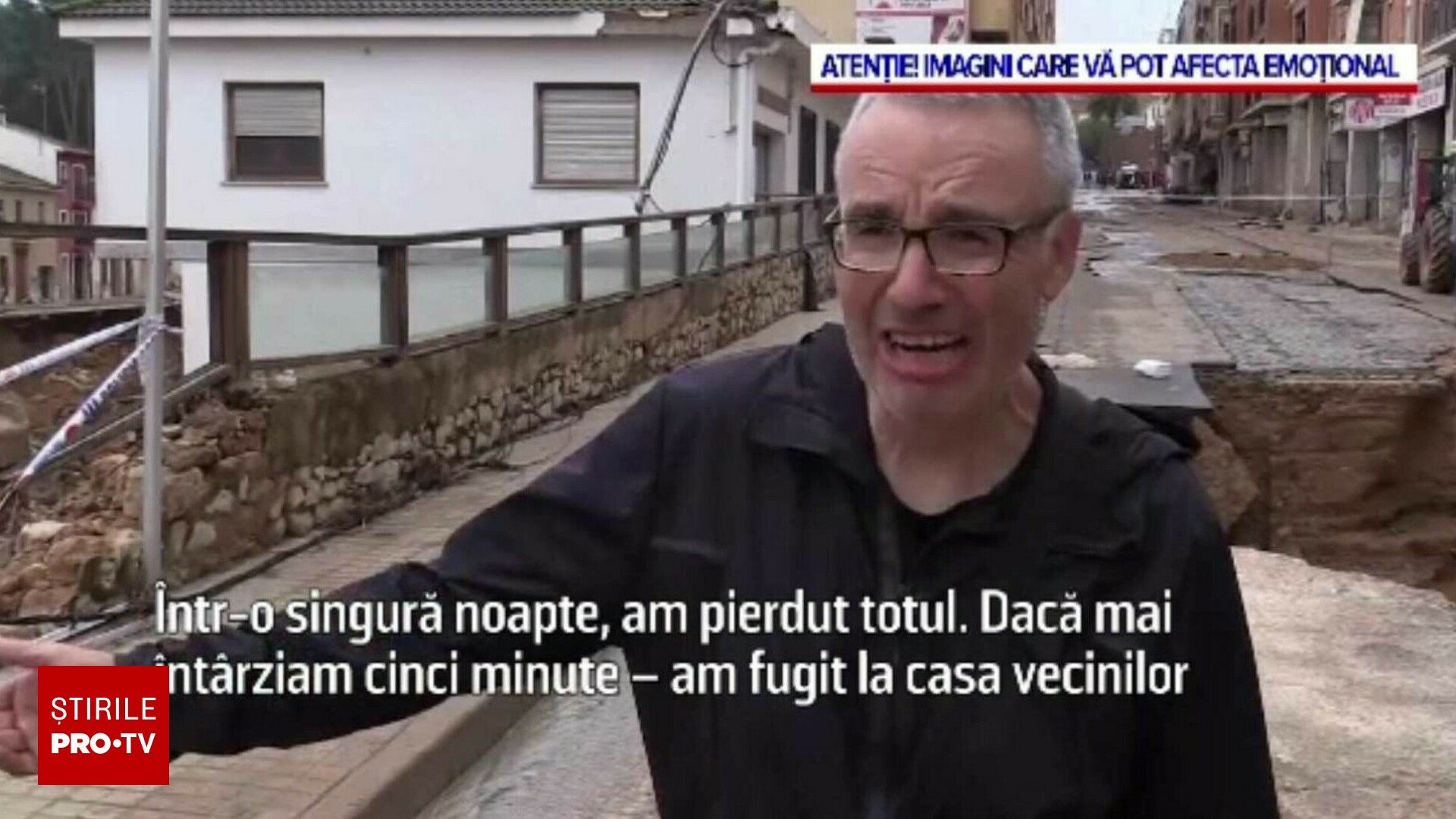 Mărturia unui sinistrat din Spania refugiat la vecini: „Dacă întârziam ...