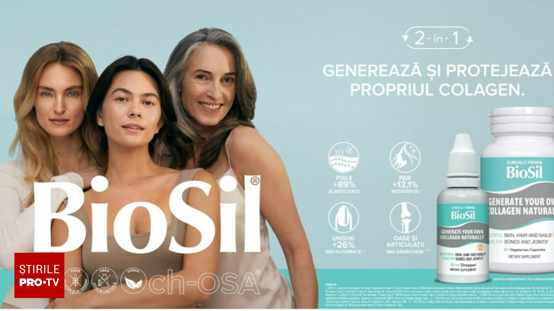 (P) Piele cu 89% mai elastică și riduri reduse cu 30%? Cum? Cu BioSil - Știrile ProTV