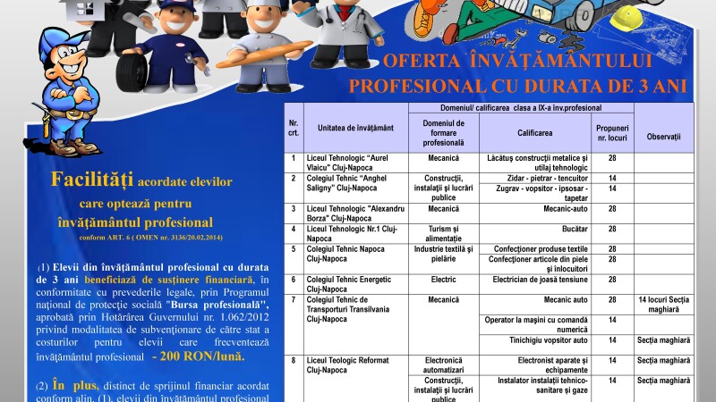 Invatamantul profesional promovat in judetul Cluj - Stirileprotv.ro