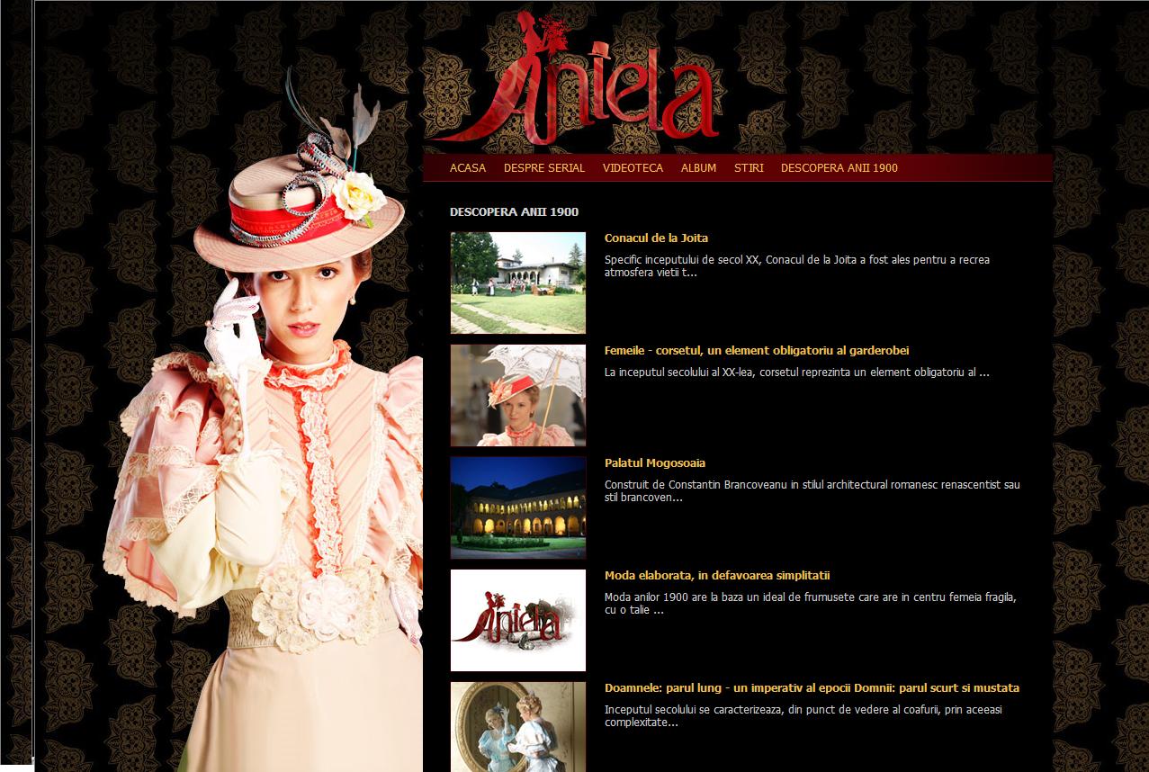 "Aniela", primul serial romanesc de epoca, are propriul site ...
