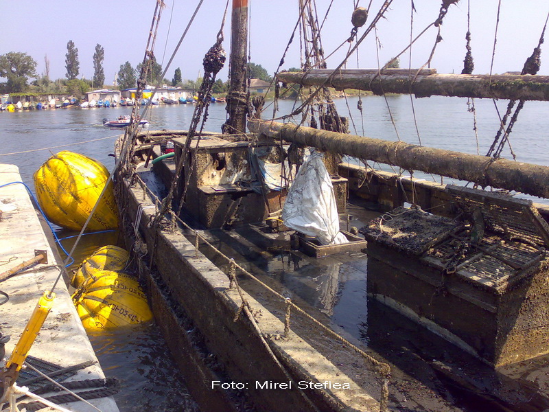 Corabie construita in intregime din lemn, scoasa de pe fundul Marii ...